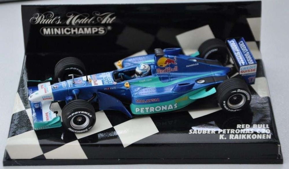 SAUBER C20 Red Bull F1 Kimi Raikkönen Minichamps 1:43 (Neu und ...