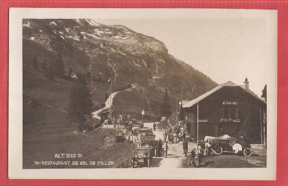 Col du Pillon - Oldtimer bei Restaurant - ca. 1930 | Kaufen auf Ricardo