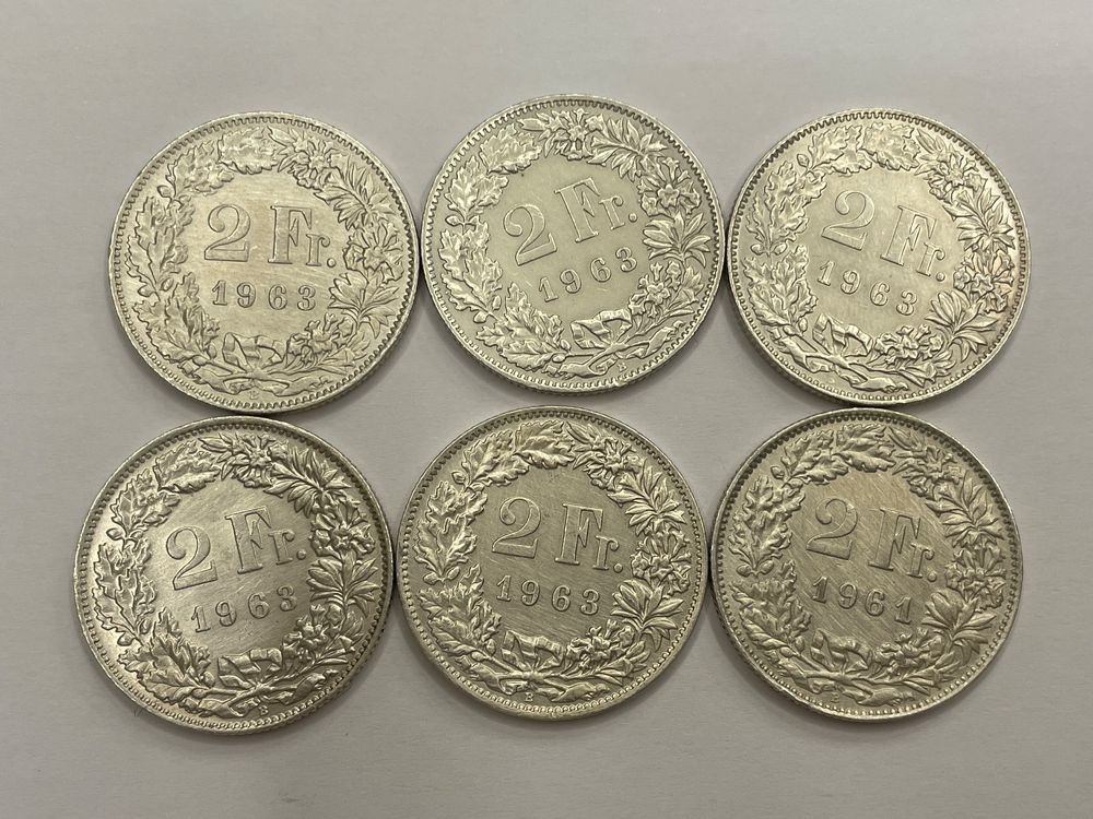 6 stk. 2.- silber (100) (Gebraucht) in Bonstetten für CHF 34 – mit Lieferung auf Ricardo kaufen