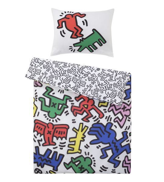 Bettwäsche Keith Haring Fun 160x210 + 65x100cm Bunt (Neu und ...