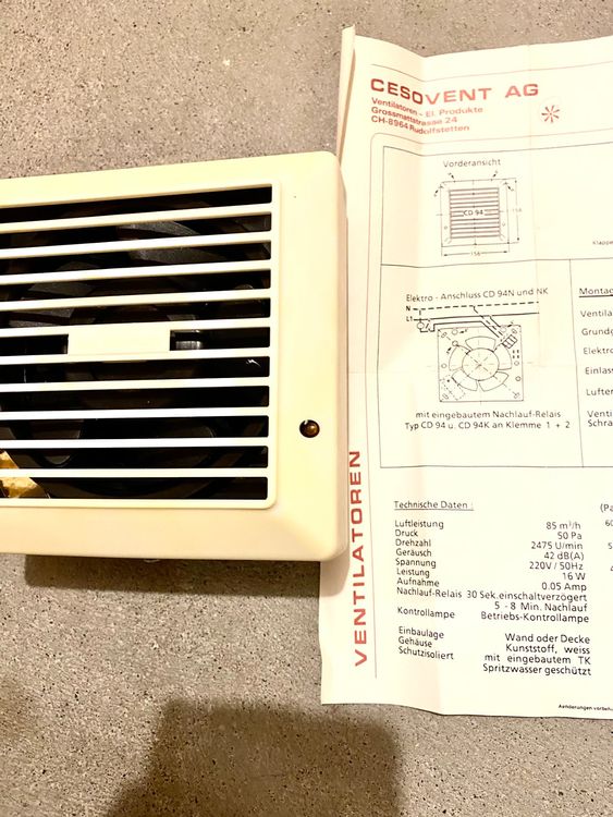 Ventilator (Neu (gemäss Beschreibung)) in für CHF 15 – mit Lieferung auf Ricardo kaufen