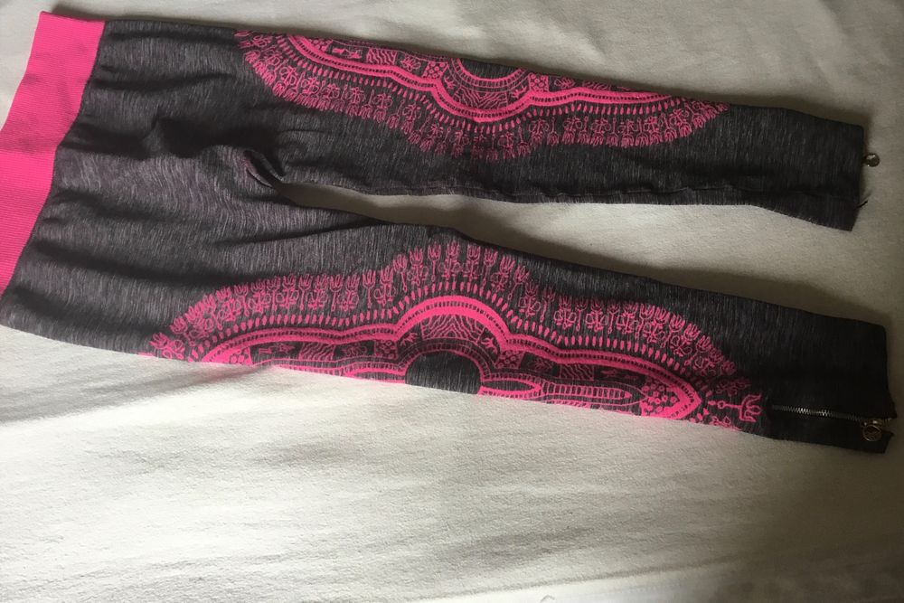 Trop stylé Leggins/pantalon de sport gris/rose fuchsia t. S | Kaufen ...