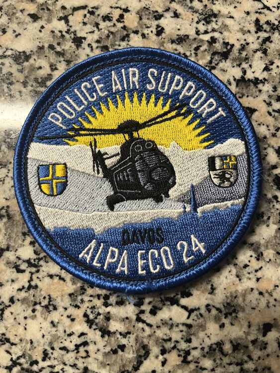 Badge Police Air Support Alpha Eco WEF 24 (Neu (gemäss Beschreibung ...