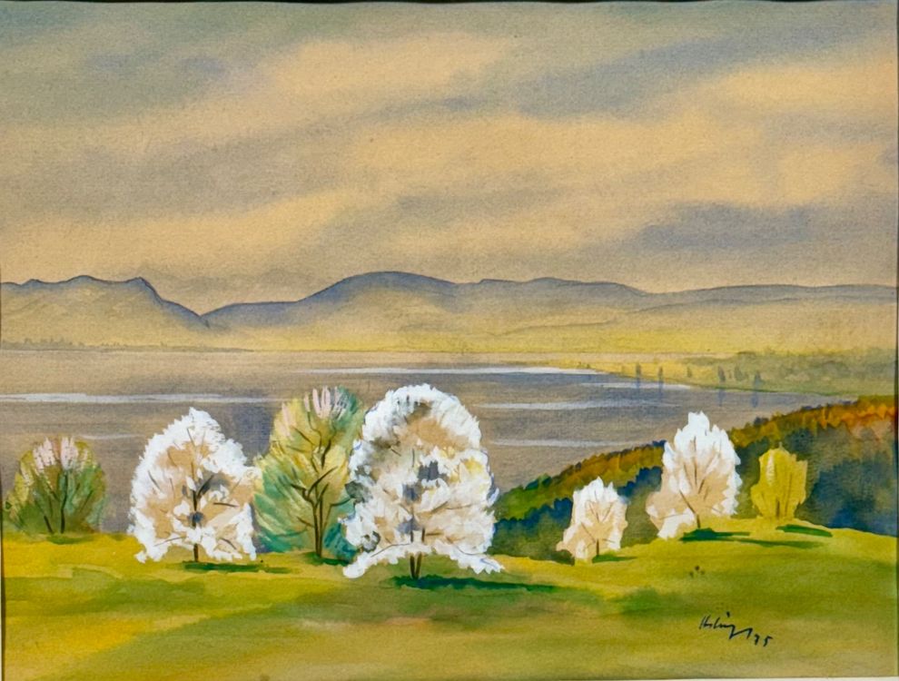 Alte Farbenfrohes Landschaft Aquarell unleserlich Signiert | Kaufen auf Ricardo