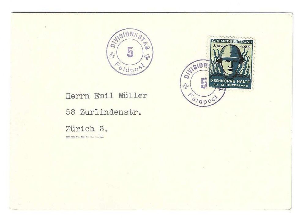 Kommandostäbe Nr. 42/1 auf sauberer Karte, Kat. 60.- (D'occasion) à ...