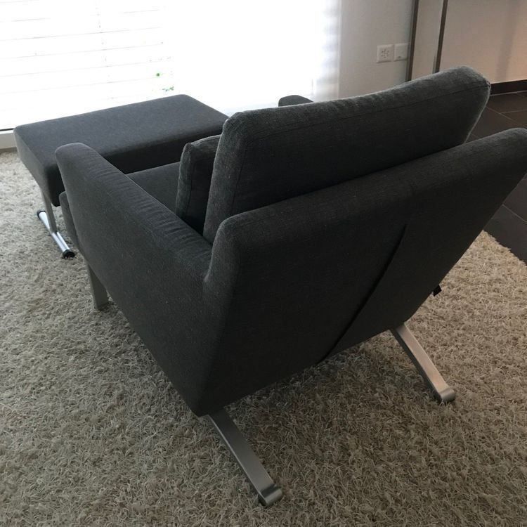 Design Sessel mit Hocker – Top Zustand | Kaufen auf Ricardo