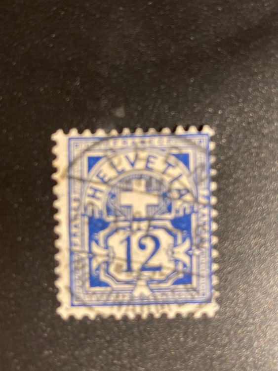 Schweiz 1901 Ziffern KZ 12 Rp. Vollstempel BERN 10.9.01 (Gebraucht) in Liestal für CHF 1 – mit ...