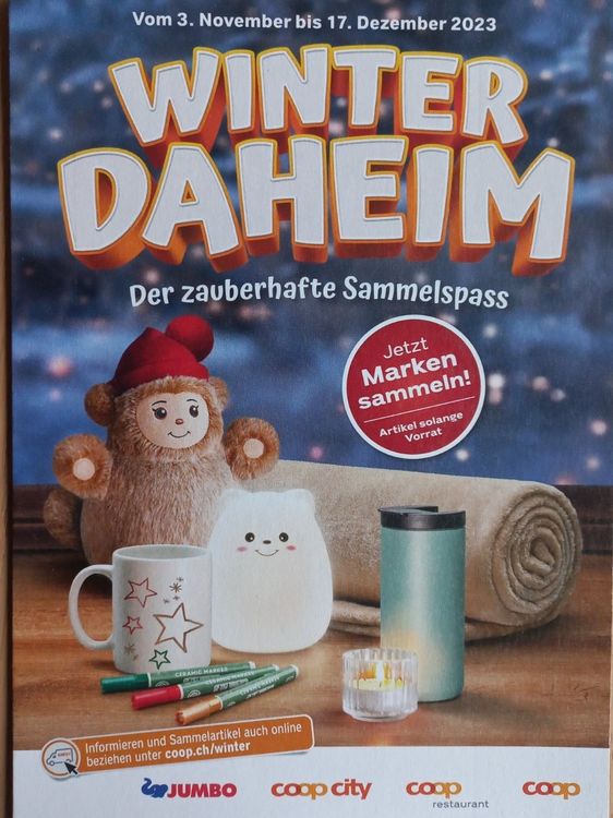 Coop Winter daheim 1 volle Karte für ein Gratisartikel (Neu (gemäss ...