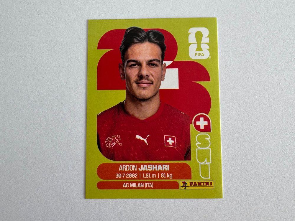 Ardon Jashari SUI 14 Schweiz Panini FIFA 2026 WM Sticker (Neu und ...