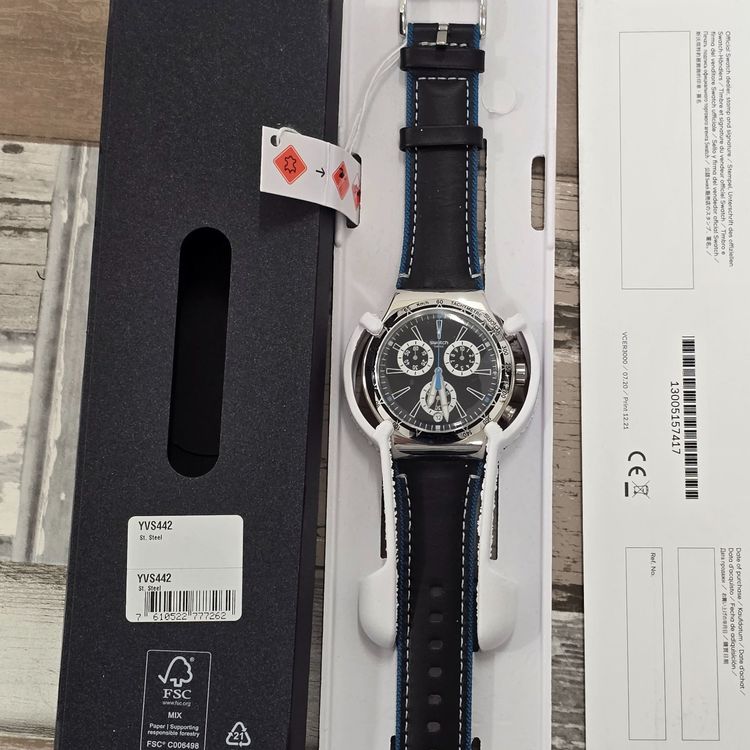 Swatch YVS442 Blue detail (Neuf avec emballage d'origine) à Tramelan ...
