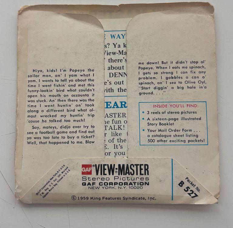 GAF View-Master 3-D - Popeye's Fun (D'occasion) à Neuchâtel pour CHF 6 ...