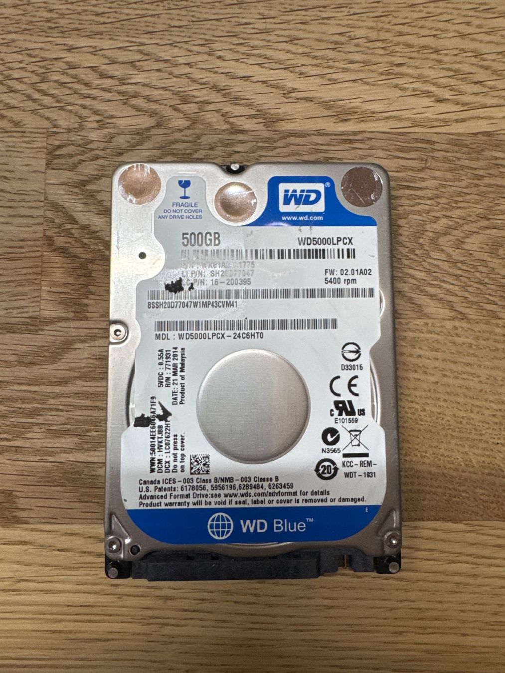 Western Digital WD Blue 500GB WD5000LPCX (Neu und originalverpackt) in ...