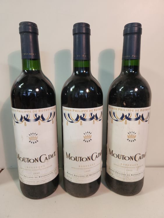 3 Flaschen Moutin Cadet Bordeux 1999 R105 | Kaufen auf Ricardo