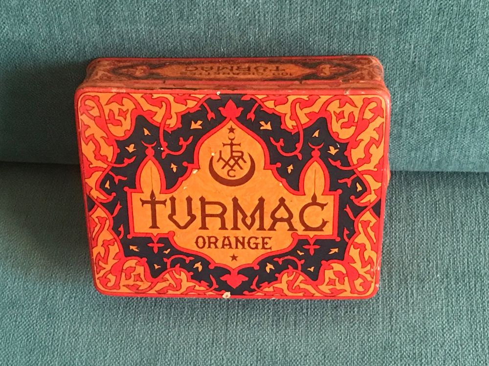 Antike Zigaretten Blechdose TURMAC orange | Kaufen auf Ricardo