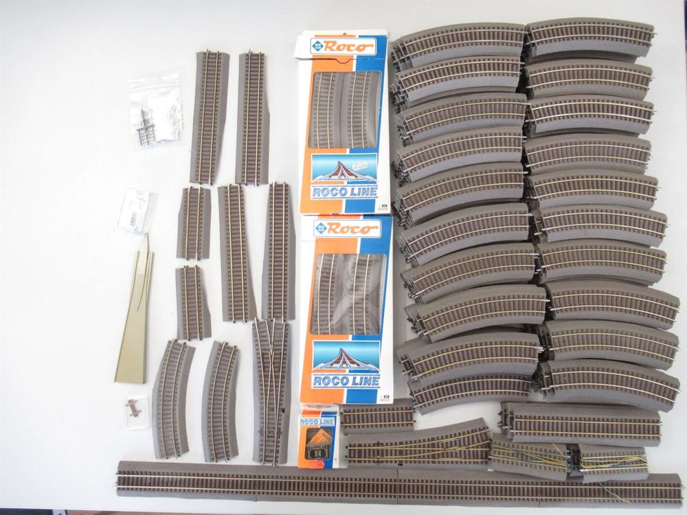 Lot Roco Line Gleise mit Bettung, DC H0 (Gebraucht) in Basel für CHF ...
