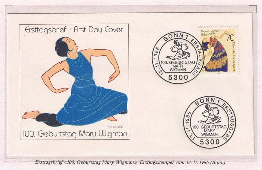 100. Geburtstag von Mary Wigman - Tänzerin - BRD 1986 FDC | Kaufen auf ...