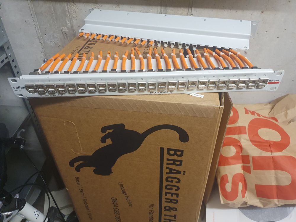 Dätwyler mps 24 Patchpanel 24 19Zoll Rack 19" 24xRJ45 modul (Gebraucht ...