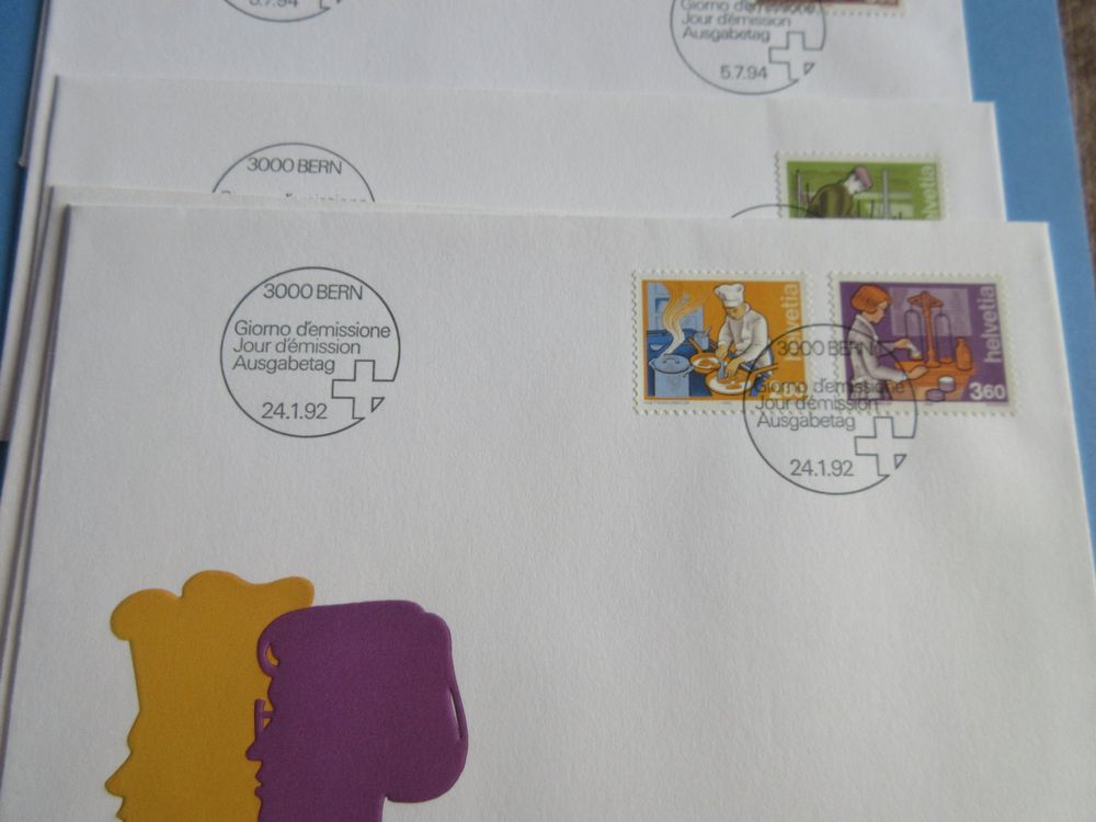 9 X ENVELOPPES FDC 1969 1994 (D'occasion) à Epiquerez pour CHF 1 – avec ...