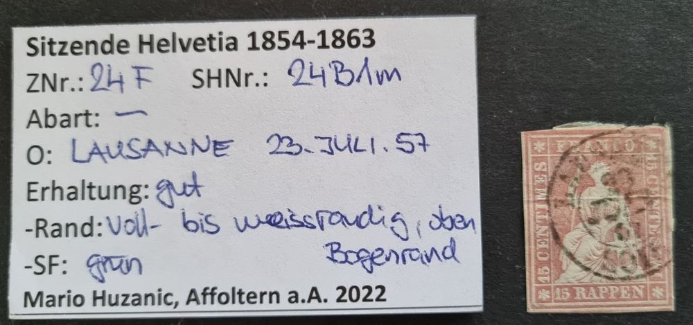Strubel Nr. 24F - vollrandig mit Befund (Gebraucht) in Gümligen für CHF 50 – mit Lieferung auf ...