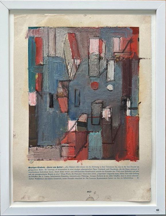 Walter Emil Müller, Komposition, 1948. Öl auf Papier (Gebraucht) in Zumikon für CHF 100 – mit ...