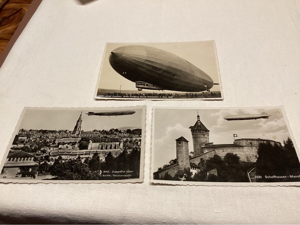 ZEPPELIN EN SUISSE 3 CARTES INTÉRESSANTES 1929 A 1935 (Gebraucht) in ...