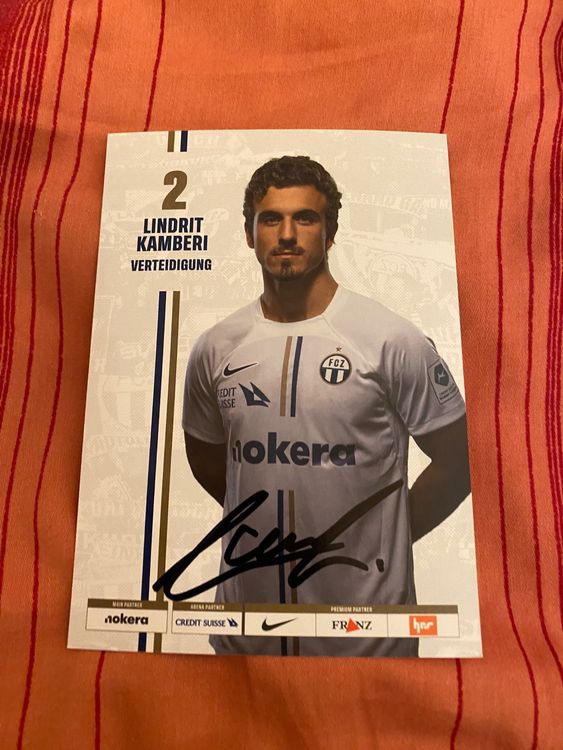 Autogrammkarte Lindrit Kamberi handsigniert (Gebraucht) in Rüschlikon ...
