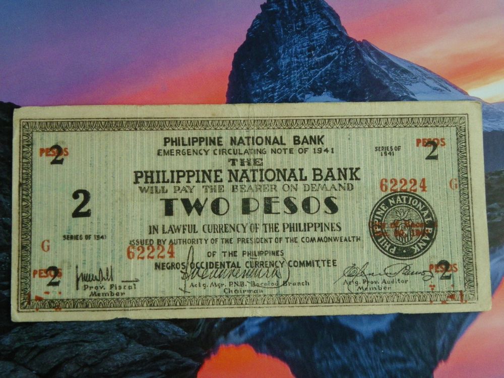 Fhilippines 2 Pesos 1941, P-S625, Antik Banknoten (Gebraucht) in für ...