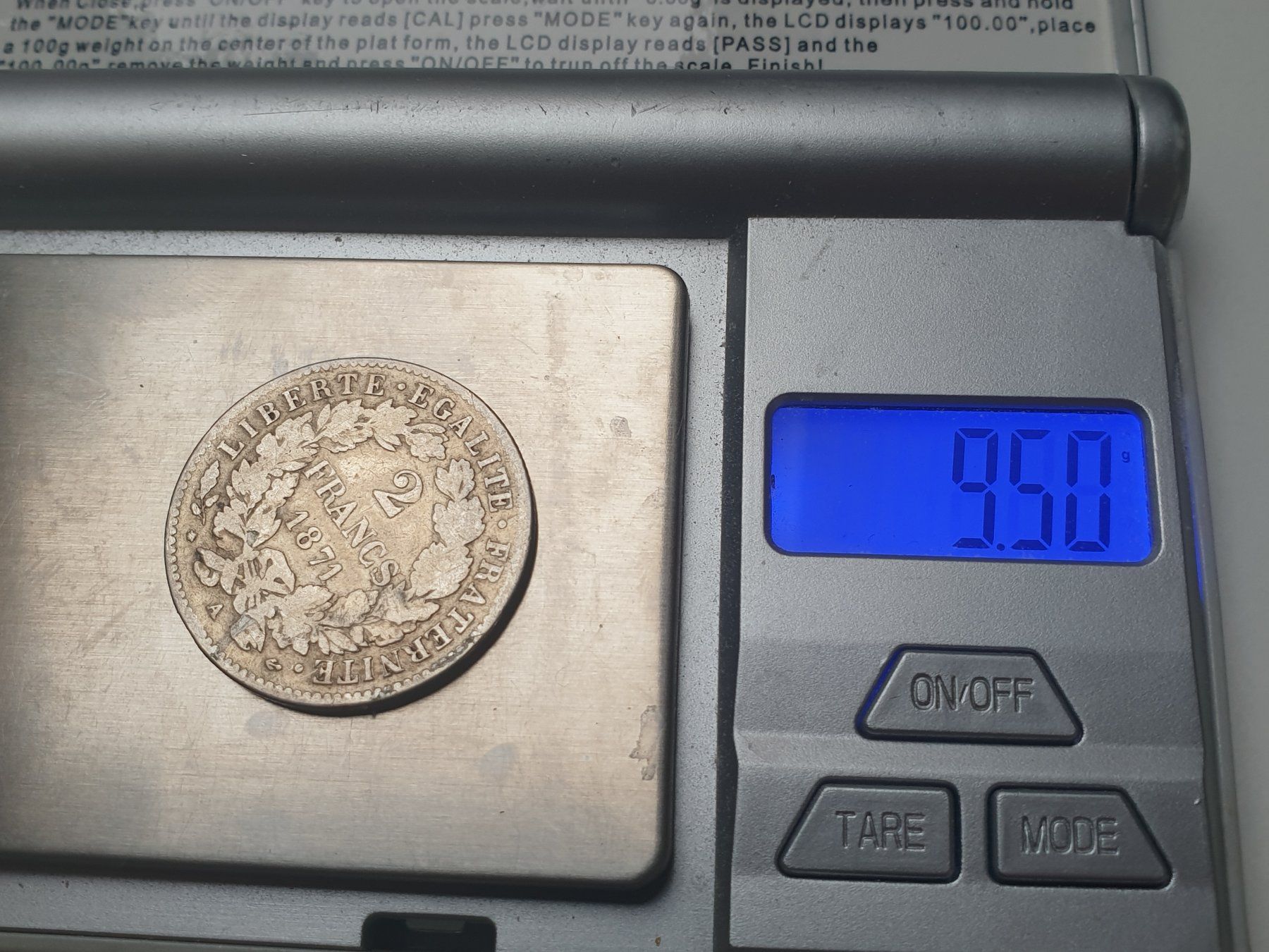 🇫🇷 France 2 Francs 1871 Ceres A Silver .835 ~10g (Gebraucht) in Pully ...