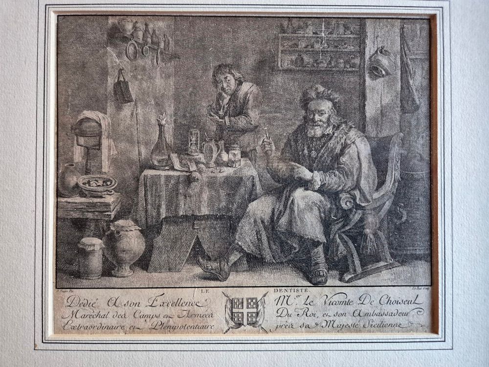 Le Dentiste (Zahnarzt) von Jacques Phillippe Lebas, 18. Jhd. (Gebraucht ...
