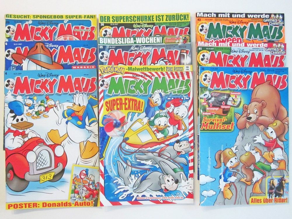 Micky Maus Comics Hefte Jahr 2007 (Gebraucht) in Brunnen für CHF 5 – mit Lieferung auf Ricardo ...