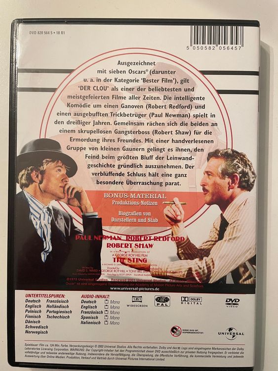 DVD Der Clou (The Sting) Paul Newman, Robert Redford | Kaufen auf Ricardo