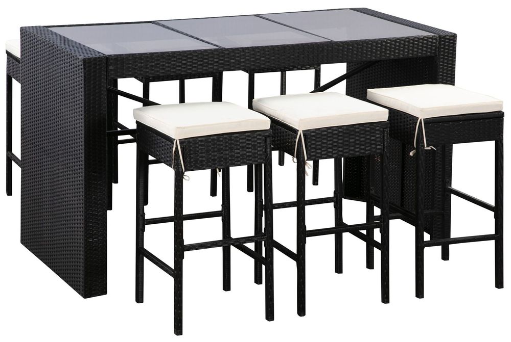 Rattan Bar Set MODENA schwarz | Kaufen auf Ricardo