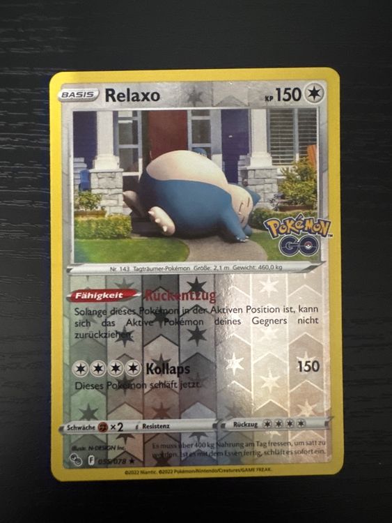 Relaxo Pokemon Go Karte | Kaufen auf Ricardo