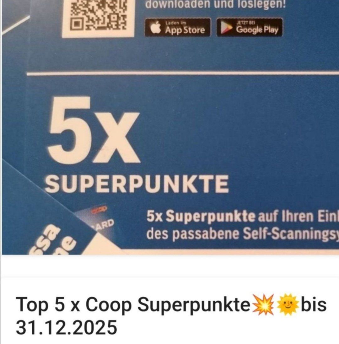 Top 5 x Coop Superpunkte🌞💥💥🌞bis 31.12.2025 (Neu (gemäss Beschreibung ...