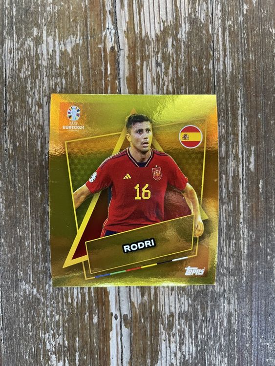 Topps Euro 2024 Rodri Gold Sticker ESP SP | Kaufen auf Ricardo