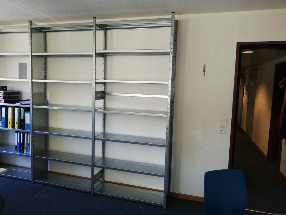 Errex Gestell - Metall, Höhe 240 cm, Tiefe 30 cm, 8 Tablare (Gebraucht ...