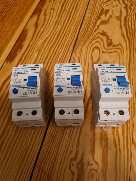 Sehr gut erhaltener 3 FI-LS B13A 30mA von Hager (Gebraucht) in Stein am ...