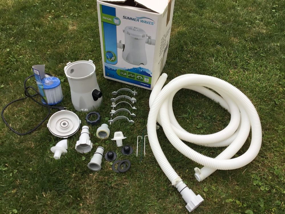 Poolfilter mit Pumpe, inklusive Solarmatte und Ersatzfilter (Gebraucht ...