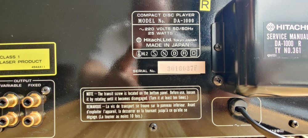 Vintage HITACHI DA-1000 CD-Player (Gebraucht) in Dürnten für CHF 390 ...