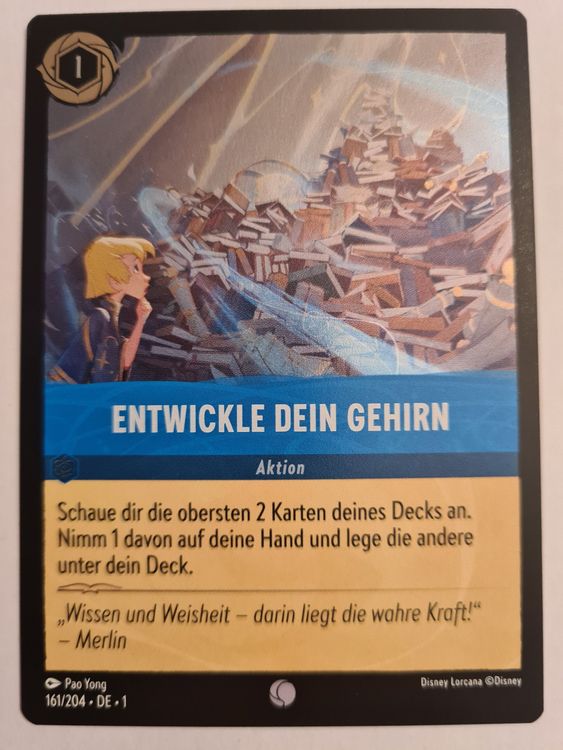 Lorcana FOIL, Entwickle Dein Gehirn, 161/204-DE-1 (Neu (gemäss Beschreibung)) in Sachseln für ...