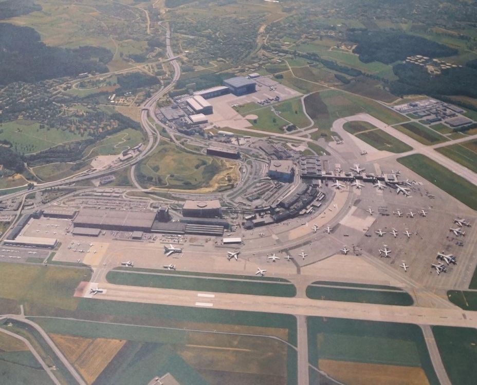 Schulwandbild Flughafen Kloten Photoswissair /#flugi (Gebraucht) in ...