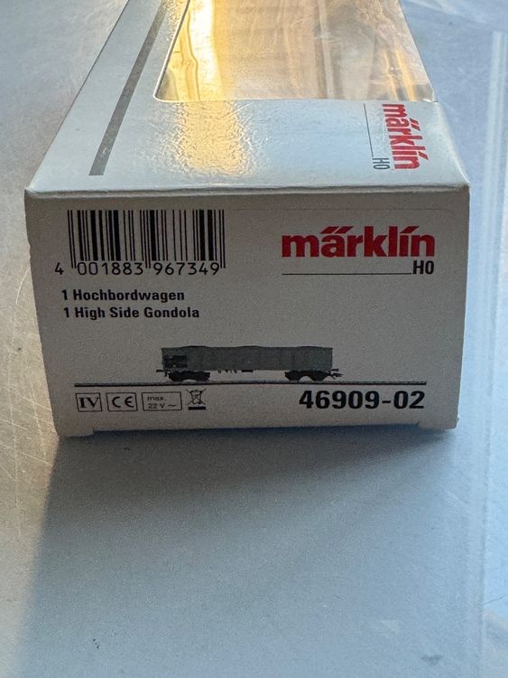 46909 - 02 Märklin Hochboardwagen mit Schlusslichter NEU | Kaufen auf ...