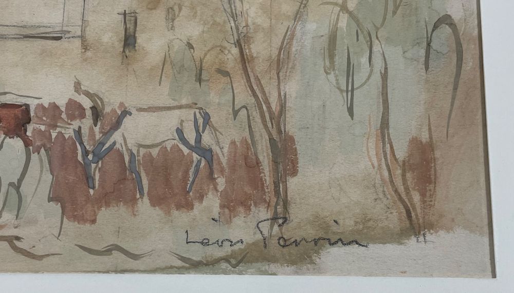 Louis Perrin (XX) grosses Aquarell | Kaufen auf Ricardo