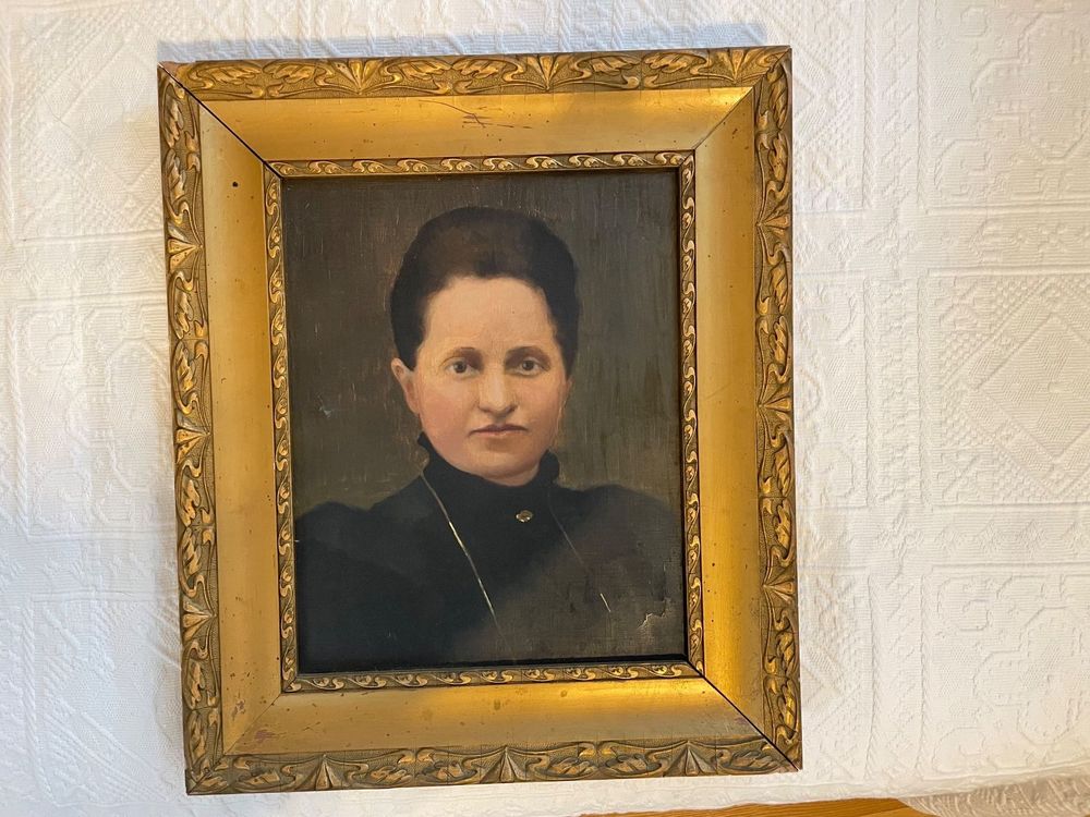 Gemälde Frauenportrait, Öl auf Leinwand mit Goldrahmen (Gebraucht) in Winterthur für CHF 50 ...