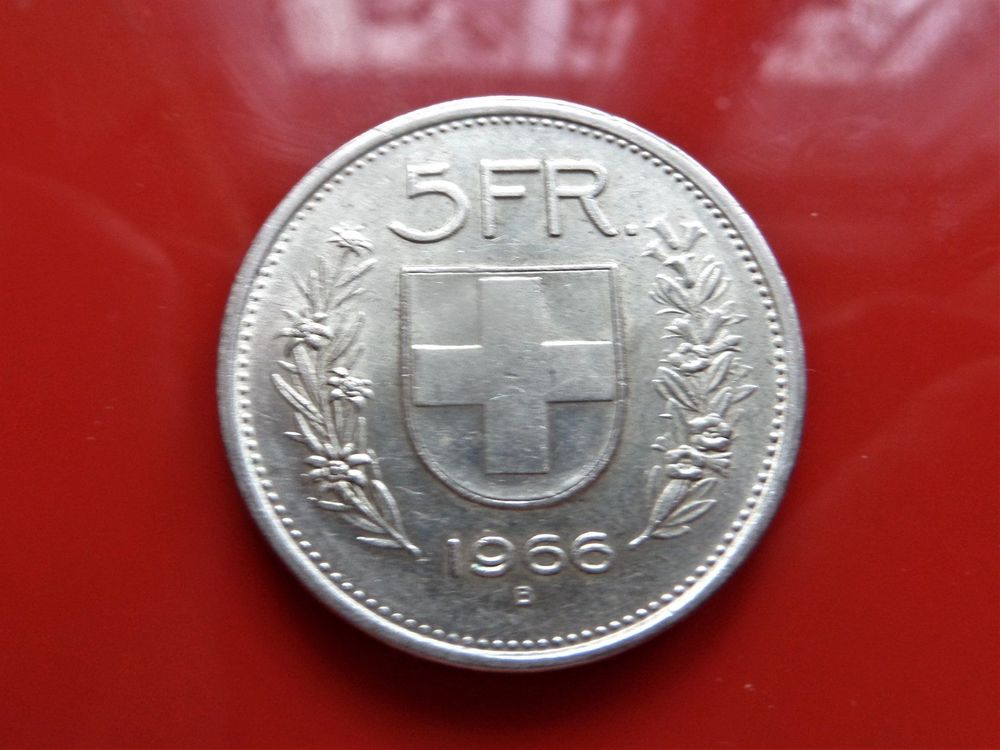 Alter SCHWEIZER 5 Fr / 1966 SILBER Münze | Kaufen auf Ricardo