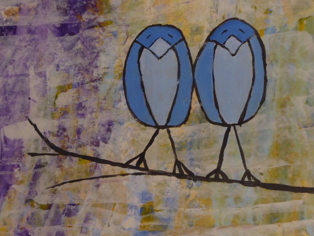 Kurt Lustenberger *53- Vogelpaar, Original (Neu (gemäss Beschreibung ...