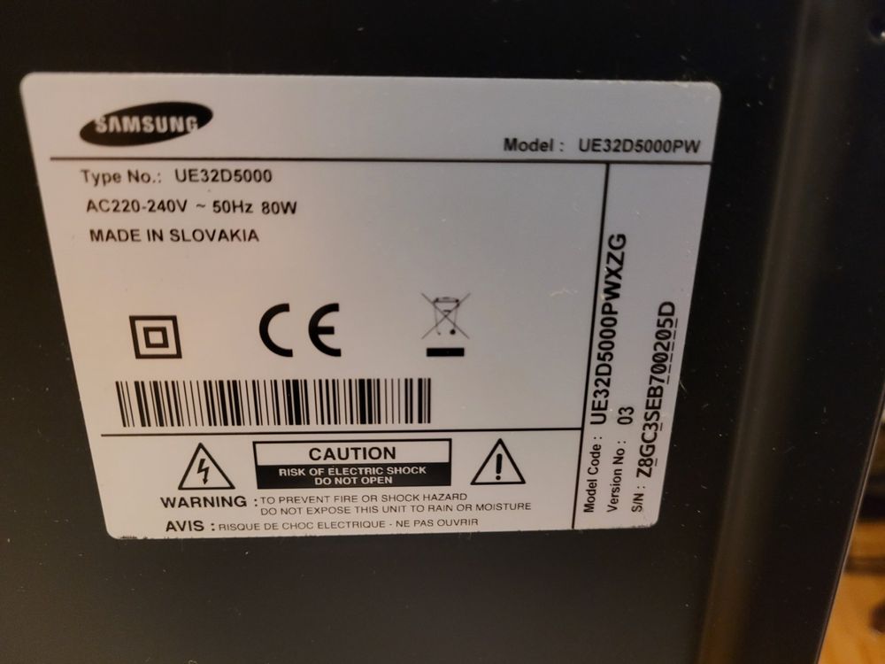 Samsung UE32D5000 Flachbild TV (Gebraucht) in Jona für CHF 22 – nur ...