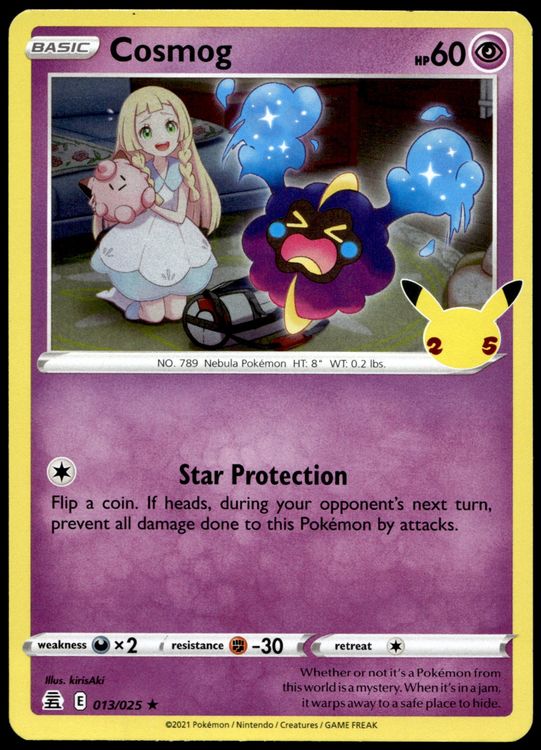 Cosmog 013/025 Holo Pokémon Celebrations 25th Anniversary | Kaufen auf ...