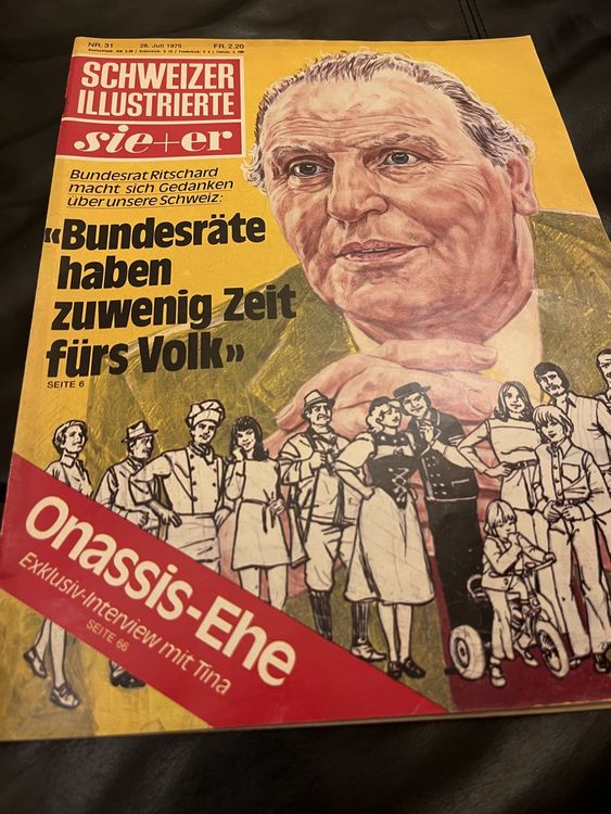 Schweizer Illustrierte/28.Juni 75/Willi Ritschard/Onassis (Gebraucht ...