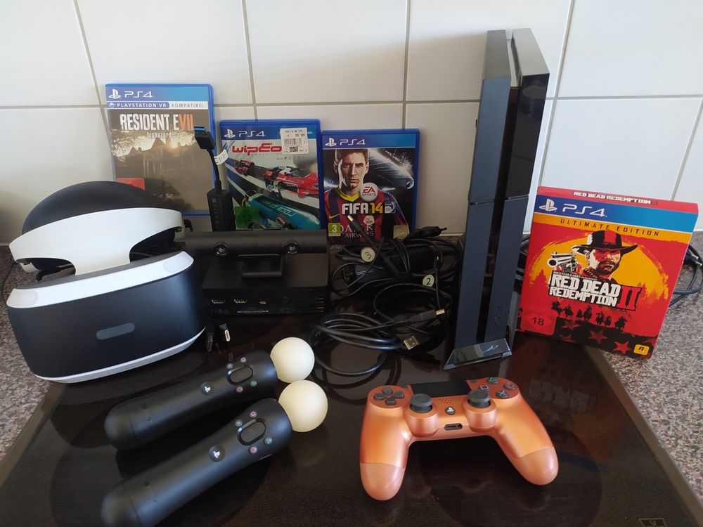 PlayStation 4 + PSVR + Move Controller + Games (Gebraucht) in ...